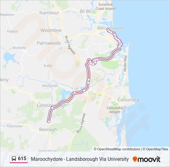 615 Route: Schedules, Stops & Maps - Australia Zoo (Updated)