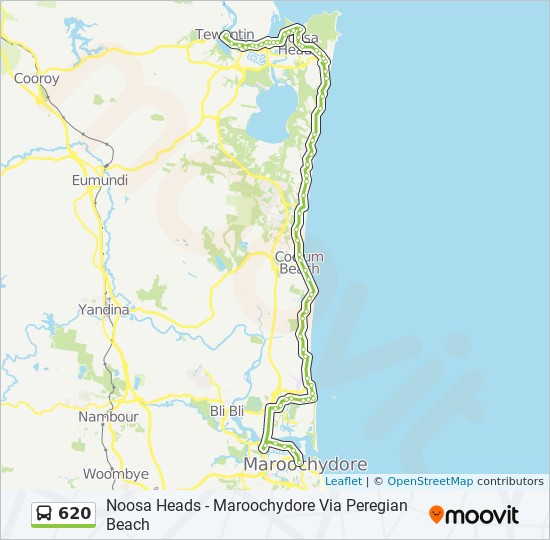 620 Route: Schedules, Stops & Maps - Caloundra Station