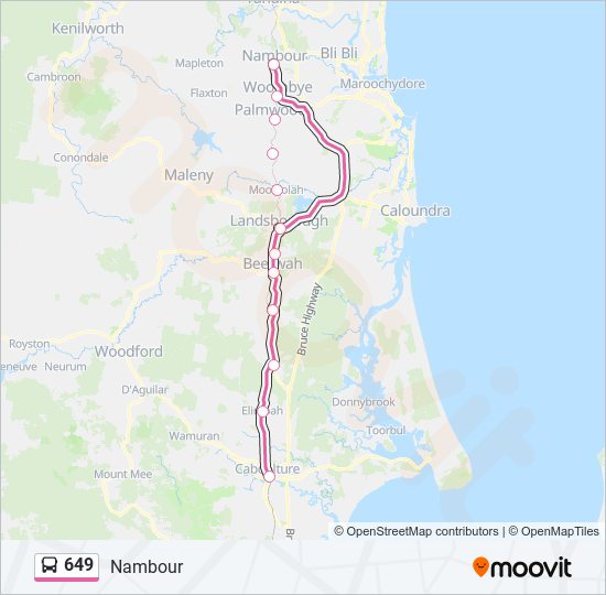 649 Route: Schedules, Stops & Maps - Nambour (Updated)
