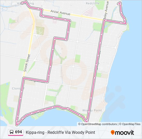 694 Route: Schedules, Stops & Maps - Redcliffe (Updated)