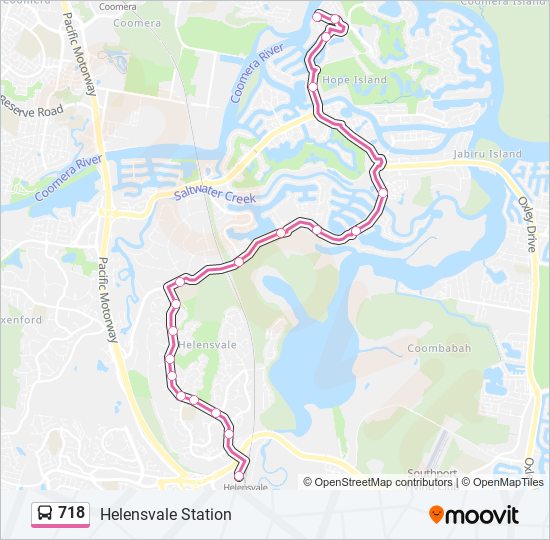 718 Route: Schedules, Stops & Maps - Helensvale Station (Updated)