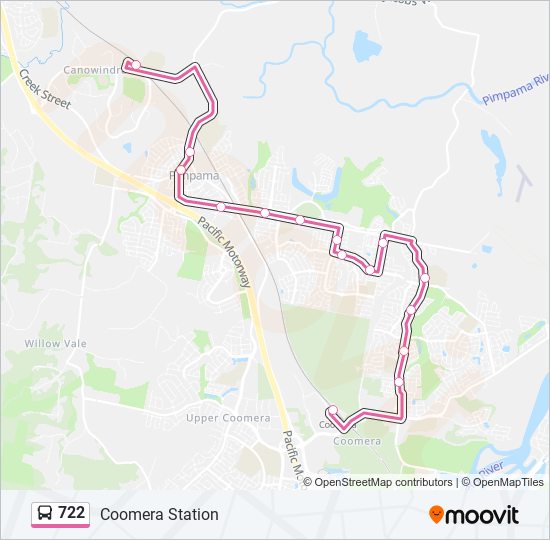 722 Route: Schedules, Stops & Maps - Coomera Station (Updated)