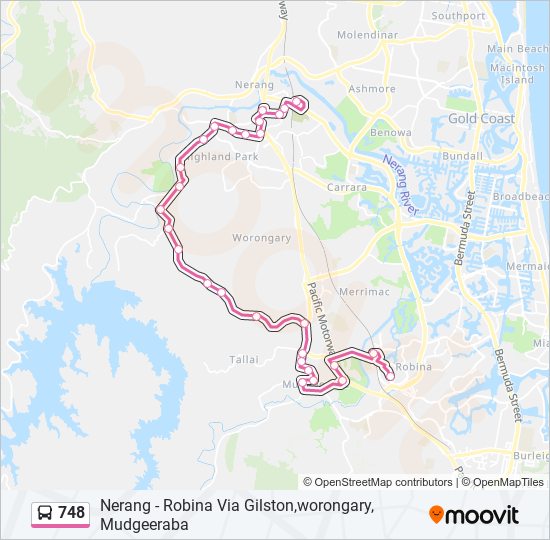 748 Route: Schedules, Stops & Maps - Nerang Station (Updated)