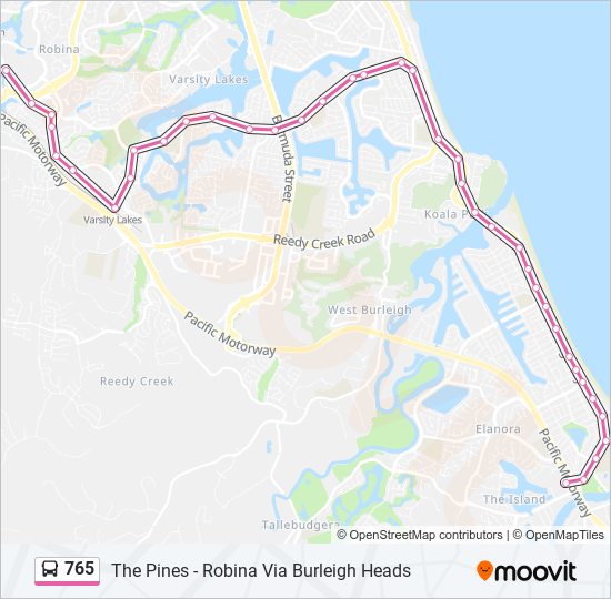 765 Route: Schedules, Stops & Maps - Robina Town Centre (Updated)