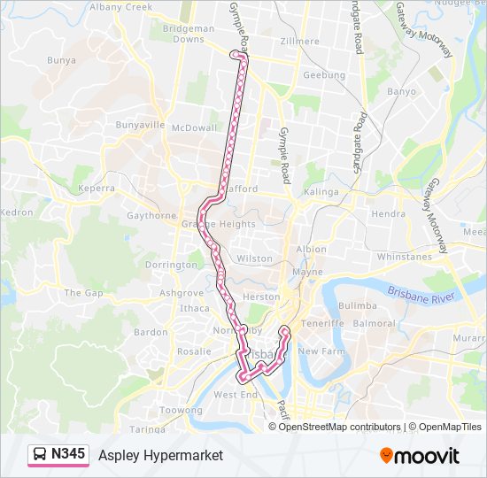 n345 Route: Schedules, Stops & Maps - Aspley Hypermarket (Updated)