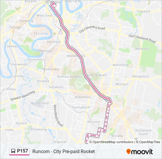 p157 Route: Schedules, Stops & Maps - Sunnybank Hills, Frizzell St ...