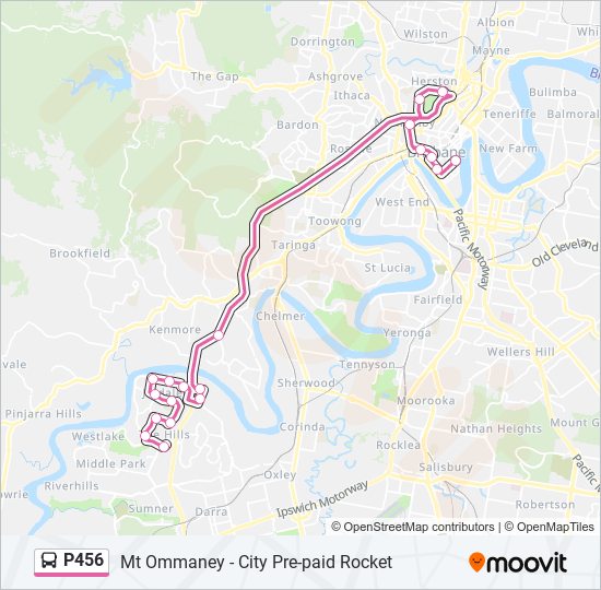 p456 Route: Schedules, Stops & Maps - Mt Ommaney Shopping Centre (Updated)