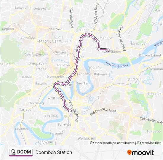DOOM Route: Schedules, Stops & Maps - Doomben Station (Updated)