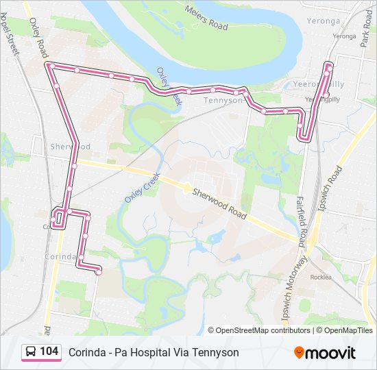 104 Route: Schedules, Stops & Maps - Corinda High (Updated)