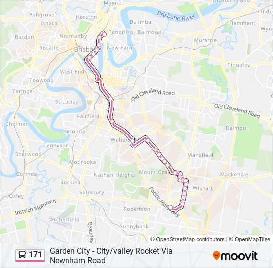 171 Route: Schedules, Stops & Maps - Fortitude Valley, Warner St (Updated)