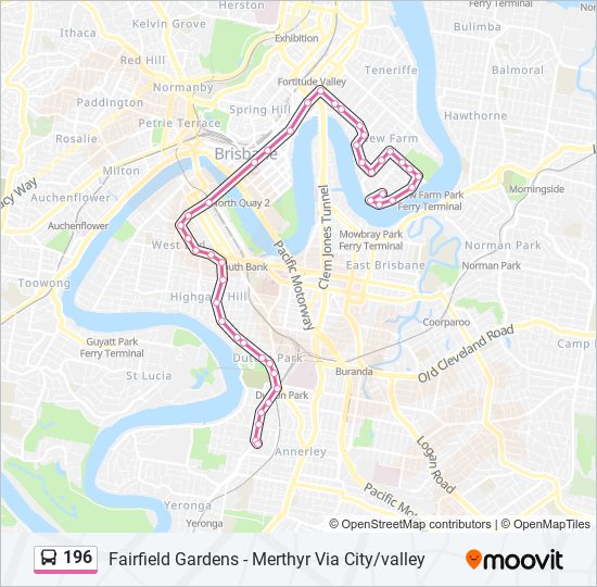 196 Route: Schedules, Stops & Maps - Fairfield Gardens (Updated)