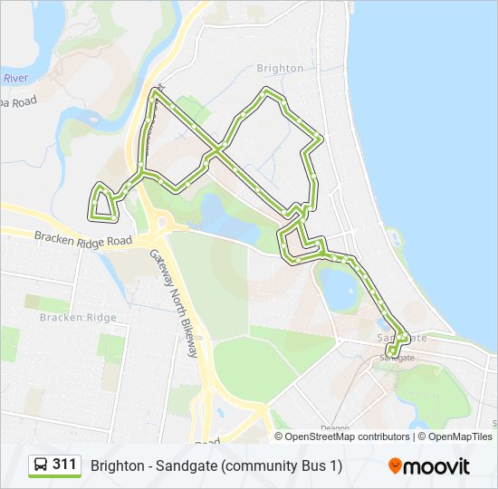 311 Route: Schedules, Stops & Maps - Sandgate (Updated)