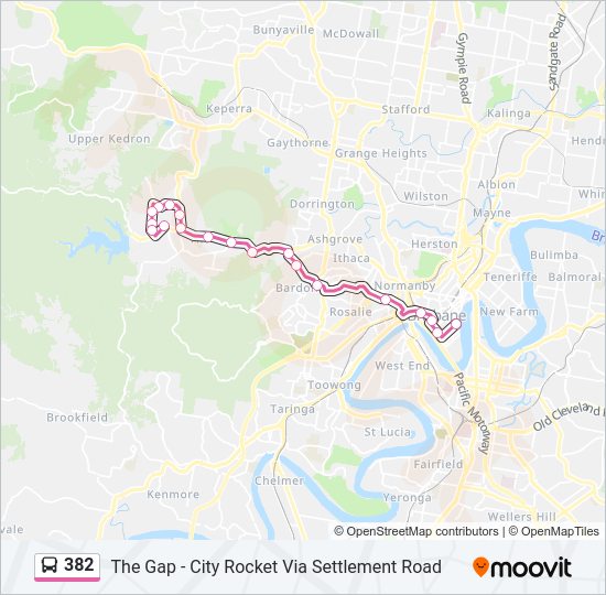 382 Route: Schedules, Stops & Maps - The Gap, Waterworks Rd (Updated)