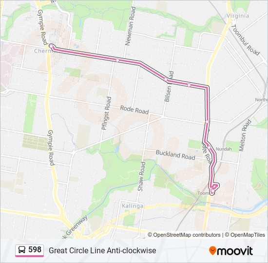 598 Route: Schedules, Stops & Maps - Chermside Interchange (Updated)