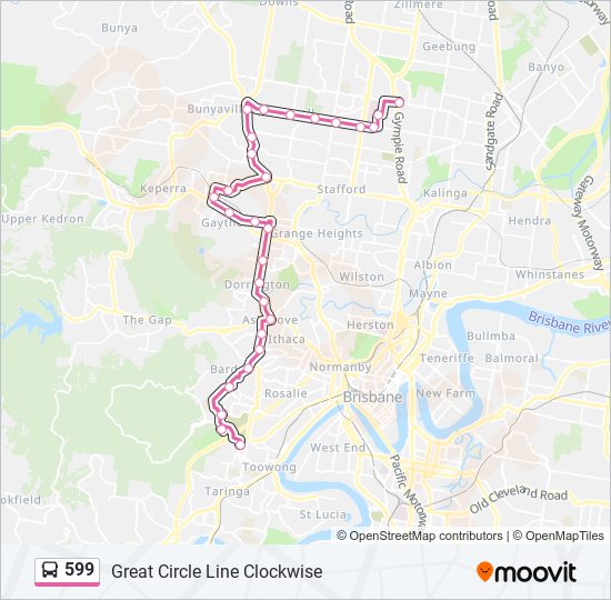 599 Route: Schedules, Stops & Maps - Chermside Interchange (Updated)