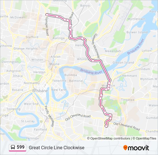 599 Route: Schedules, Stops & Maps - Carindale Interchange (Updated)