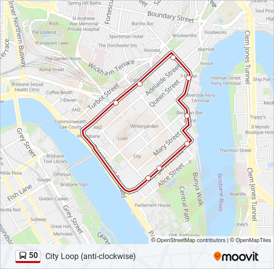 50 Route: Schedules, Stops & Maps - City, Margaret St (Updated)
