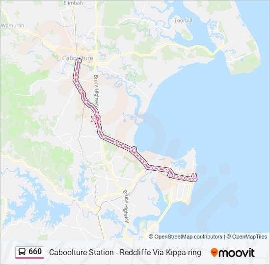 660 Route: Schedules, Stops & Maps - Redcliffe (Updated)
