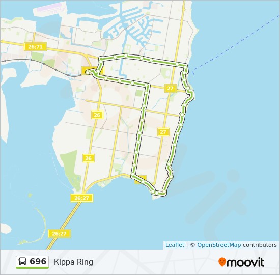 696 Route: Schedules, Stops & Maps - Kippa Ring