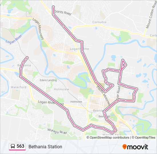 563 Route: Schedules, Stops & Maps - Bethania Station (Updated)