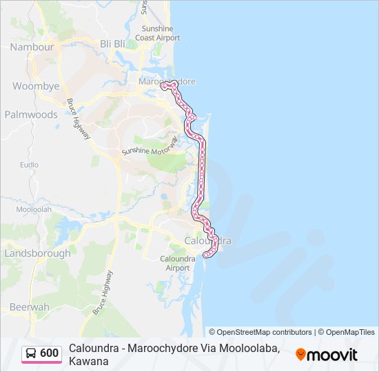 600 Route: Schedules, Stops & Maps - Caloundra Station (Updated)