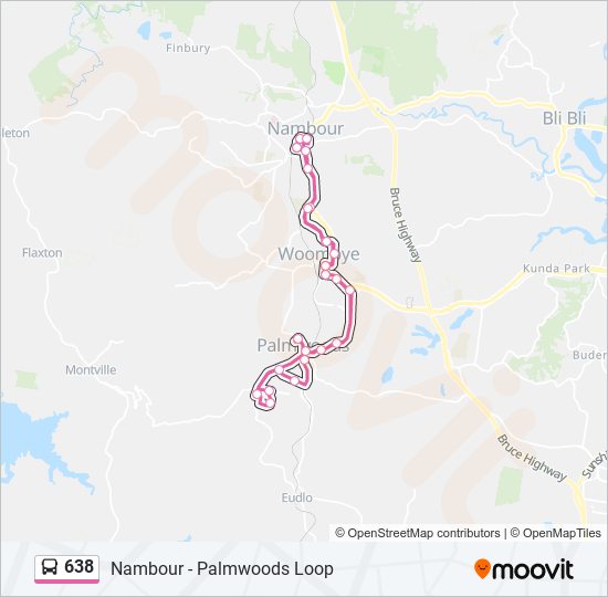 638 Route: Schedules, Stops & Maps - Nambour Central, Lowe St (Updated)
