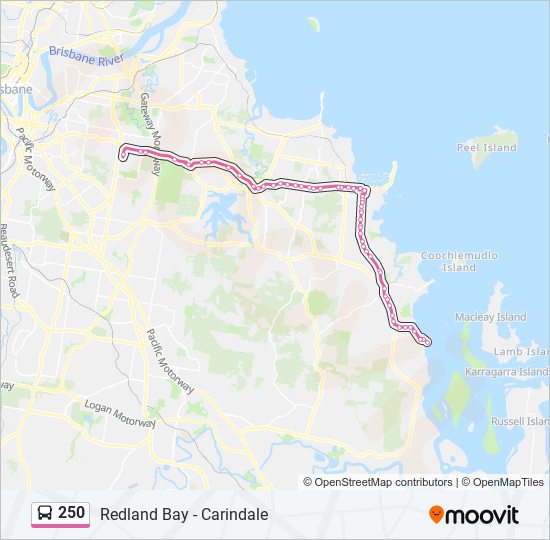 250 Route: Schedules, Stops & Maps - Carindale (Updated)