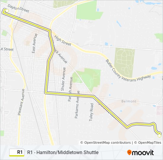 r1 Route: Schedules, Stops & Maps - Bcrta Headquarters‎→Market Street ...