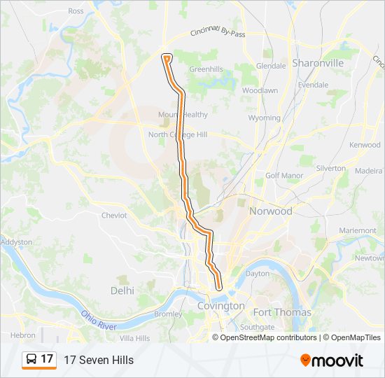 17 Route: Schedules, Stops & Maps - 17 Seven Hills (Updated)
