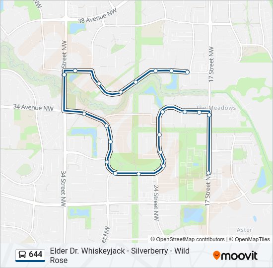 644 Itinéraire: Horaires, Arrêts & Plan - 19 Street & 34 Avenue‎→17 ...