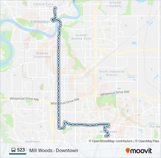 523 Route: Schedules, Stops & Maps - 99 Street & 104 Avenue‎→Mill Woods ...