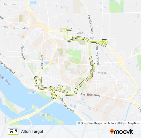 9 Route: Schedules, Stops & Maps - Alton Target (Updated)