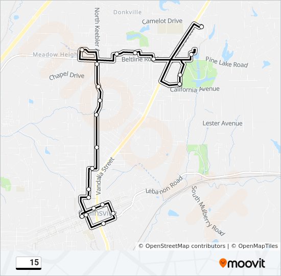 15 Route: Schedules, Stops & Maps - (Updated)