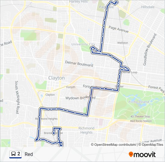 2 Route: Schedules, Stops & Maps - To Brentwood I-64 Tc (Updated)