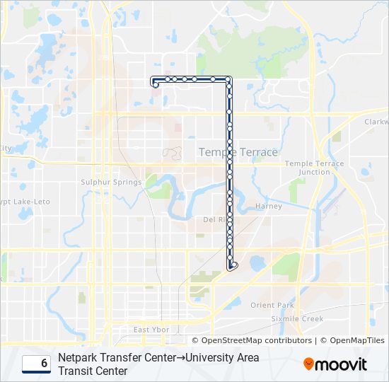 6 Route: Schedules, Stops & Maps - Netpark Transfer Center‎→University ...