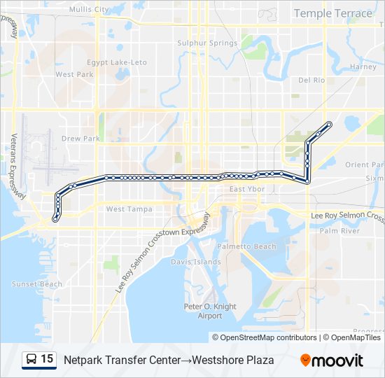 15 Route: Schedules, Stops & Maps - Netpark Transfer Center‎→Westshore ...