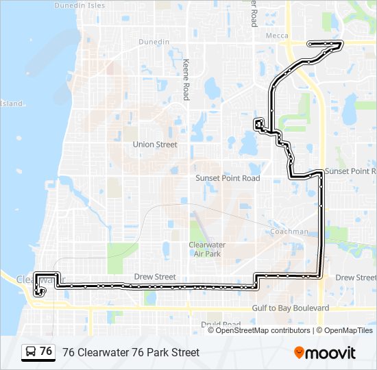 76 Route: Schedules, Stops & Maps - 76 Clearwater 76 Park Street (Updated)