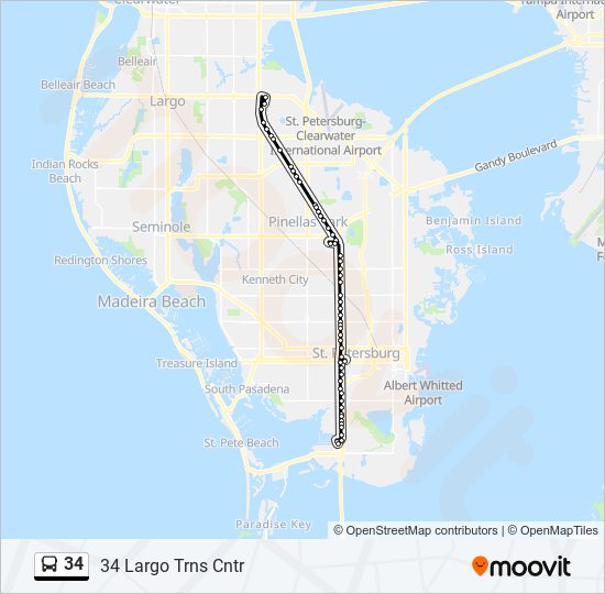 34 Route: Schedules, Stops & Maps - 34 Largo Trns Cntr (Updated)