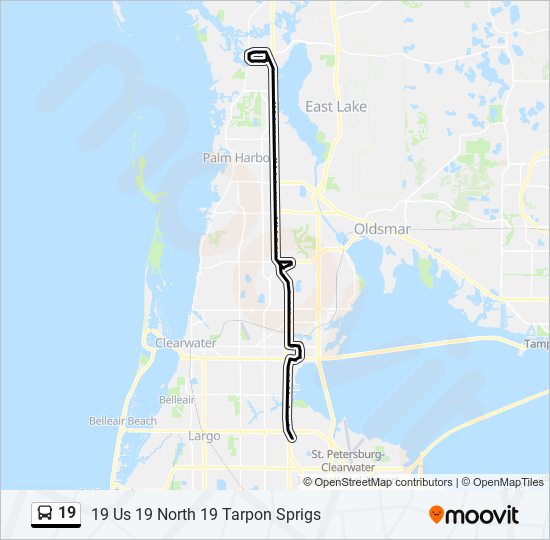 19 Route: Schedules, Stops & Maps - 19 Us 19 North 19 Tarpon Sprigs ...
