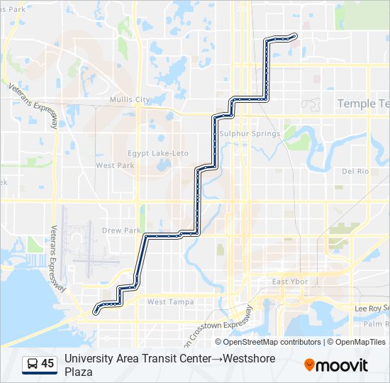 45 Route: Schedules, Stops & Maps - University Area Transit Center‎→ ...