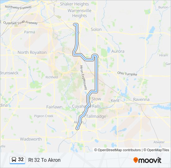 32 Route: Schedules, Stops & Maps - Rt 32 To Akron (Updated)