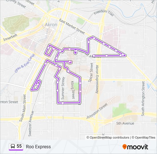 Ruta 55: horarios, paradas y mapas - Roo Express (Actualizado)