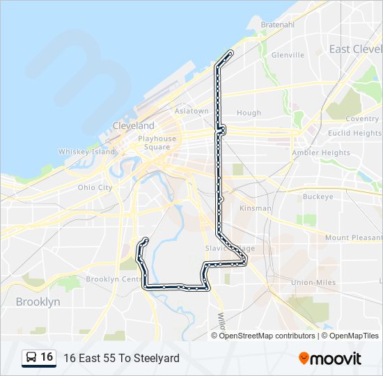 16 Route: Schedules, Stops & Maps - 16 East 55 To Steelyard (Updated)