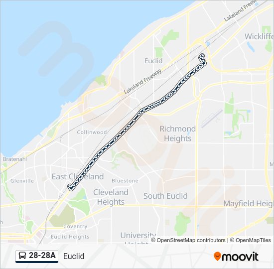 2828A Route: Schedules, Stops & Maps - 28 Euclid To East 276-Tungsten ...