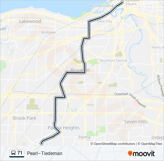 71 Route: Schedules, Stops & Maps - 71 Pearl-Tiedeman To Downtown (Updated)
