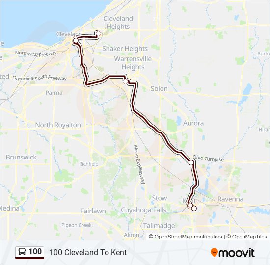 100 Route: Schedules, Stops & Maps - 100 Cleveland To Kent (Updated)