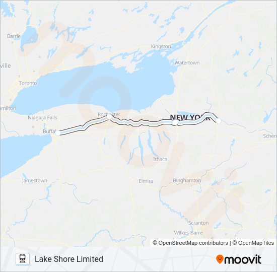 Amtrak Lake Shore Limited Route Map Amtrak Lake Shore Limited