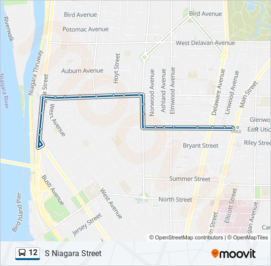 12 Route: Schedules, Stops & Maps - S Niagara Street (Updated)