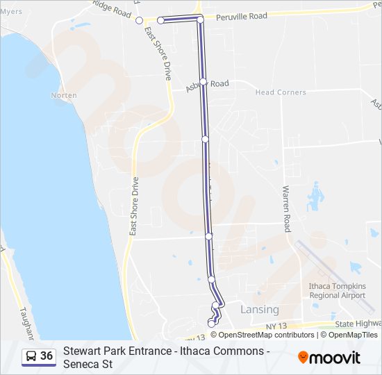 Ruta 36: horarios, paradas y mapas - Ithaca Mall (Actualizado)