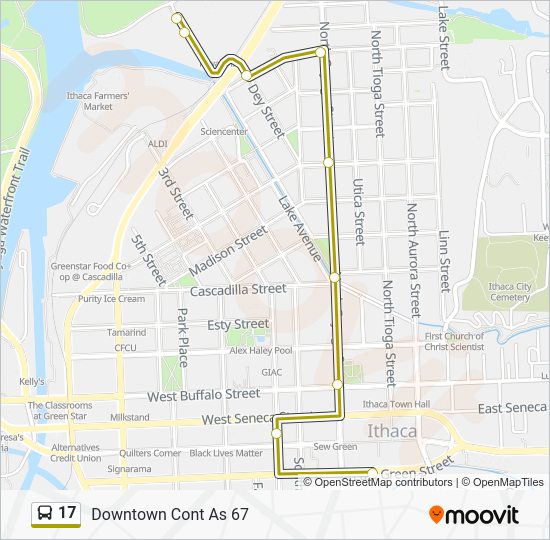 Ruta 17: horarios, paradas y mapas - Downtown Cont As 67 (Actualizado)